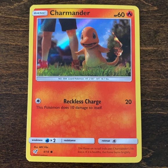 Pokemon | Toys | Pokmon Detective Pikachu Charmander Holo Card | Poshmark